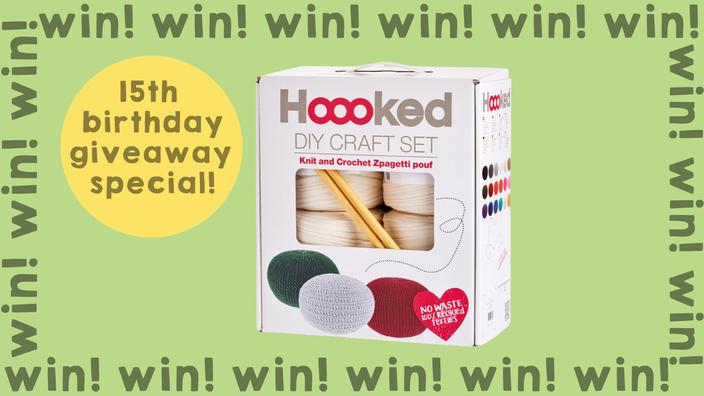 Win a Hoooked Pouf Kit | Giveaways | Let's Knit Magazine