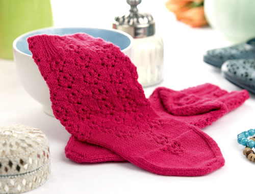 Lace ankle socks | Knitting Patterns | Let's Knit Magazine