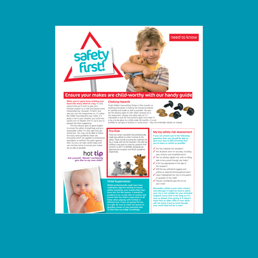 How to Knit: Safety Notes for Toy Knitting | Knitting Patterns | Let's ...