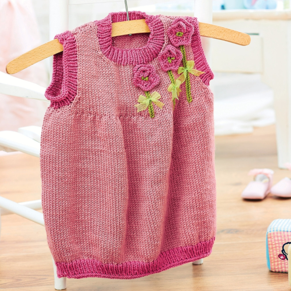 Baby Dress and Headband Knitting Pattern | Knitting Patterns | Let's ...