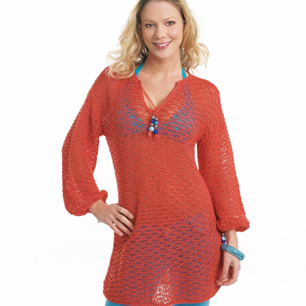 Beach Cover Up Knitting Pattern | Knitting Patterns | Let's Knit Magazine