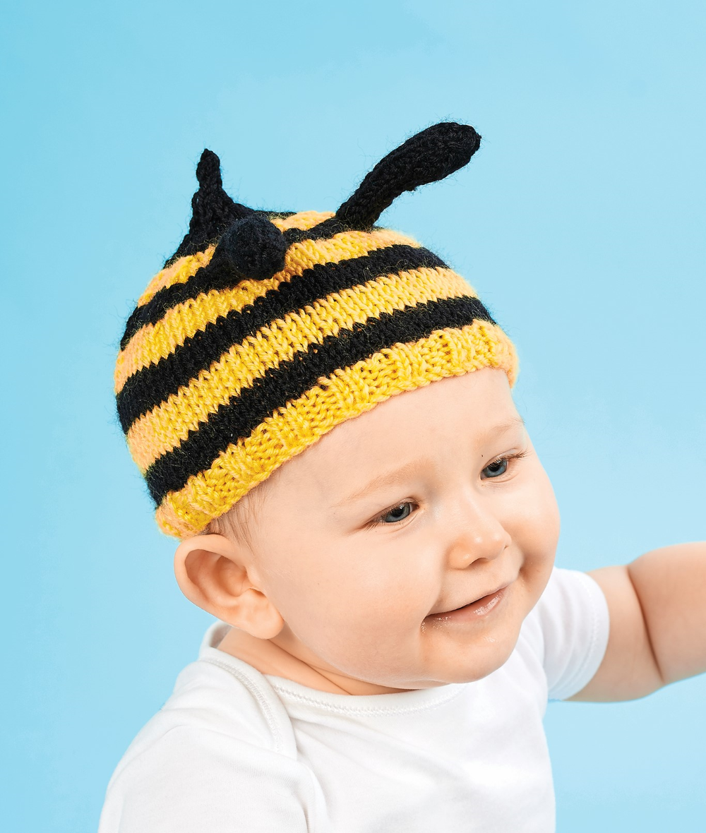 Charity Bumble Bee Baby Hat Knitting Pattern | Knitting Patterns | Let ...