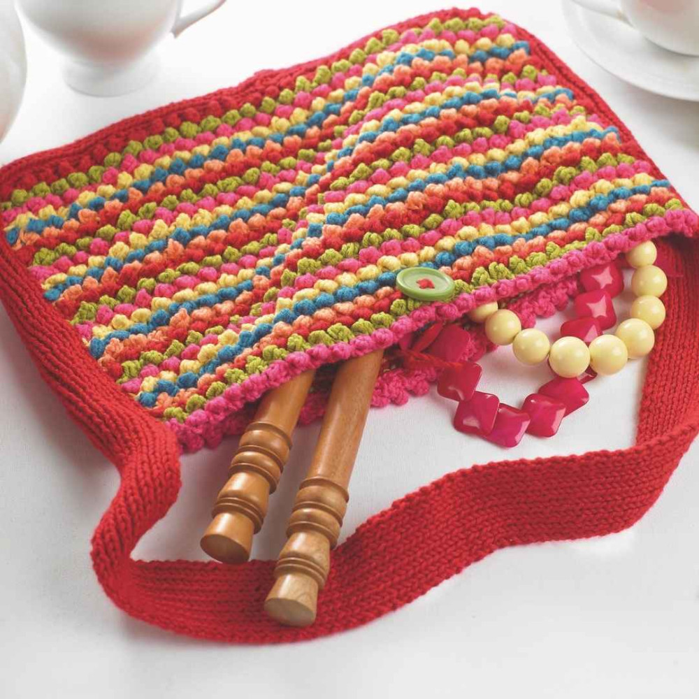 Stripy Bobble Bag Knitting Pattern | Knitting Patterns | Let's Knit ...