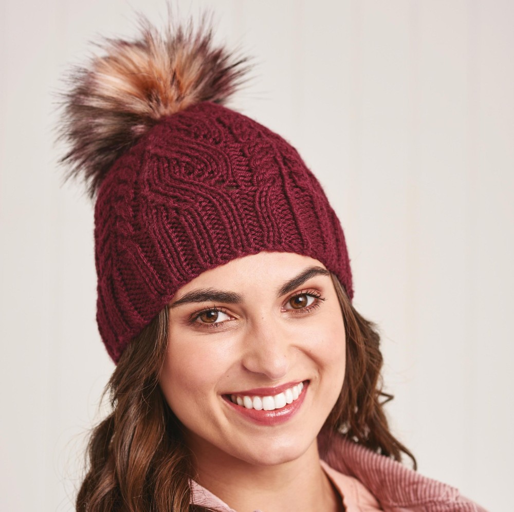 Cable Bobble Hat | Knitting Patterns | Let's Knit Magazine
