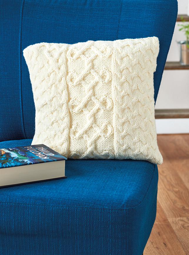 Cable Pattern Cushion | Knitting Patterns | Let's Knit Magazine