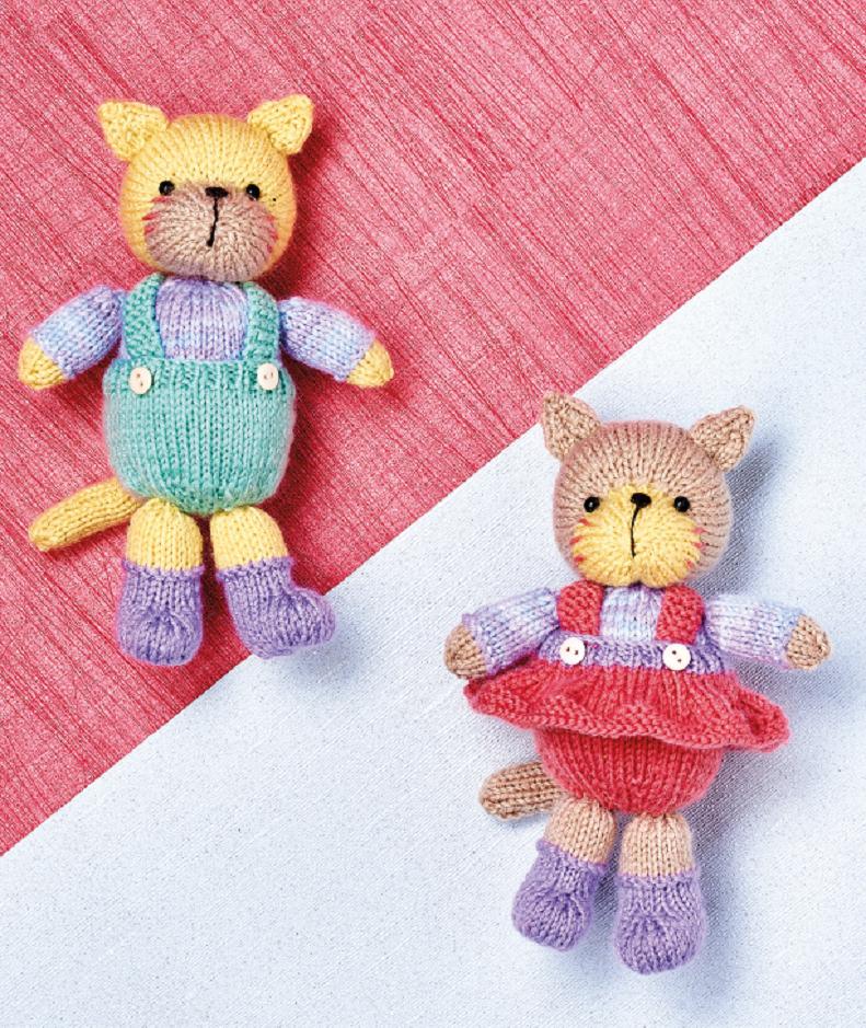 Cat Characters | Knitting Patterns | Let's Knit Magazine