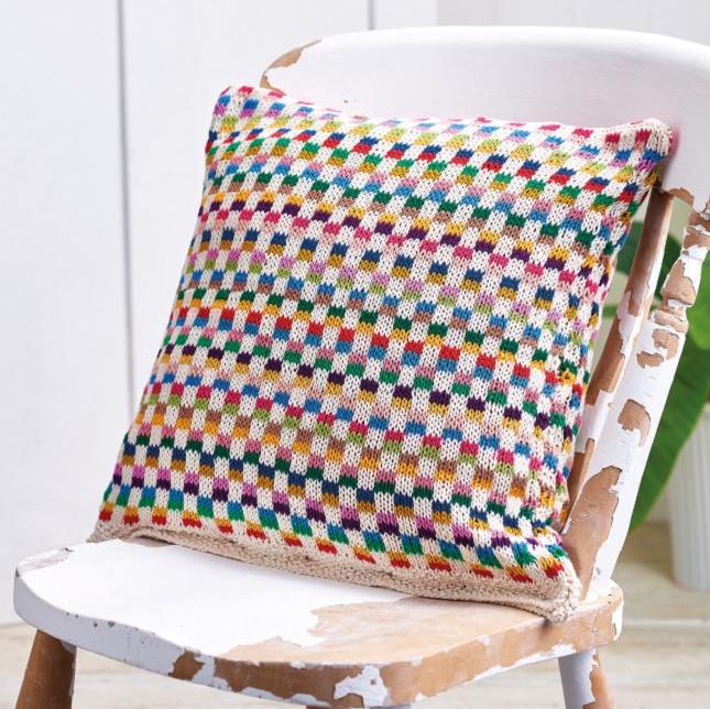 Check Cushion Cover Knitting Pattern | Knitting Patterns | Let's Knit ...