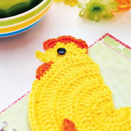 Chicken Coaster | Crochet Patterns | Let's Knit Magazine