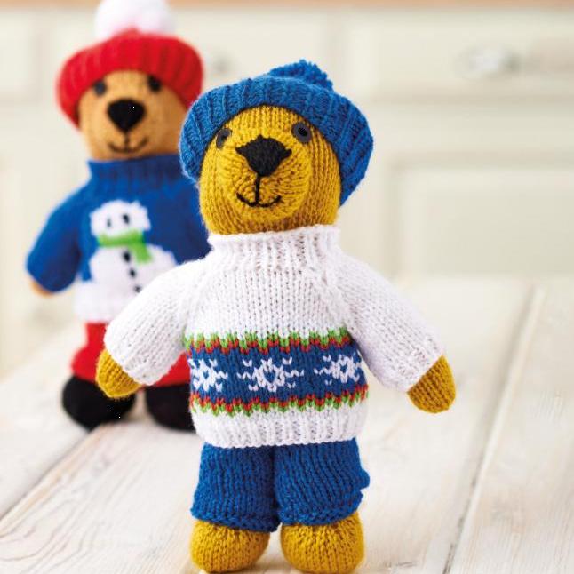 Christmas Bear Outfits | Knitting Patterns | Let's Knit Magazine