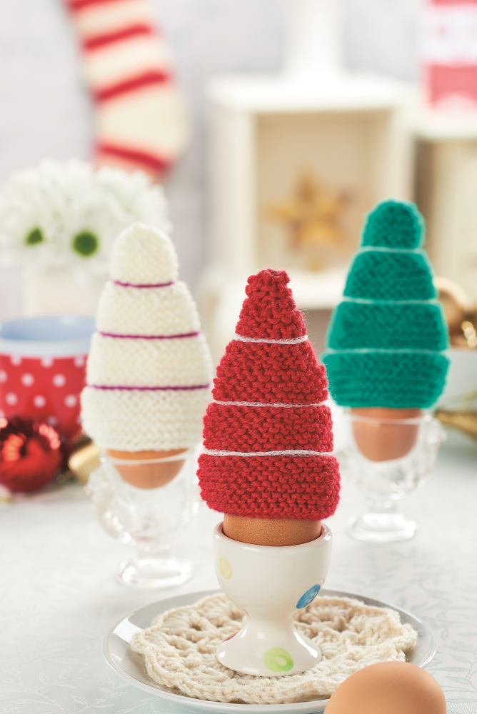 Christmas Tree Egg Cosies Knitting Pattern Knitting Patterns Let S