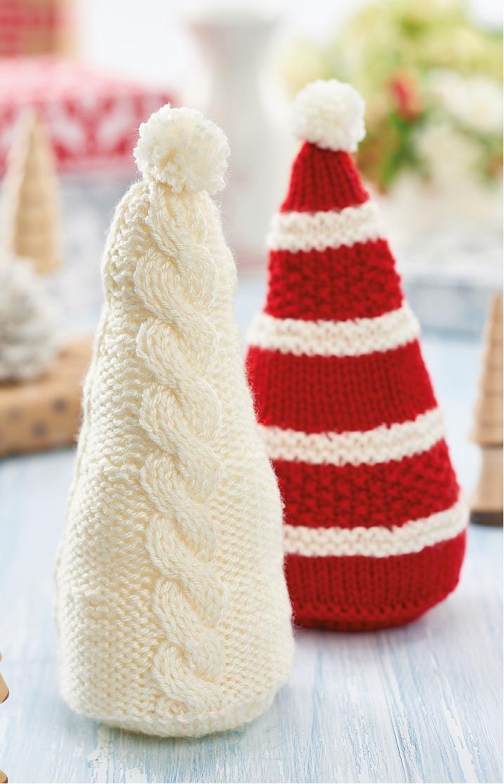 Christmas trees | Knitting Patterns | Let's Knit Magazine