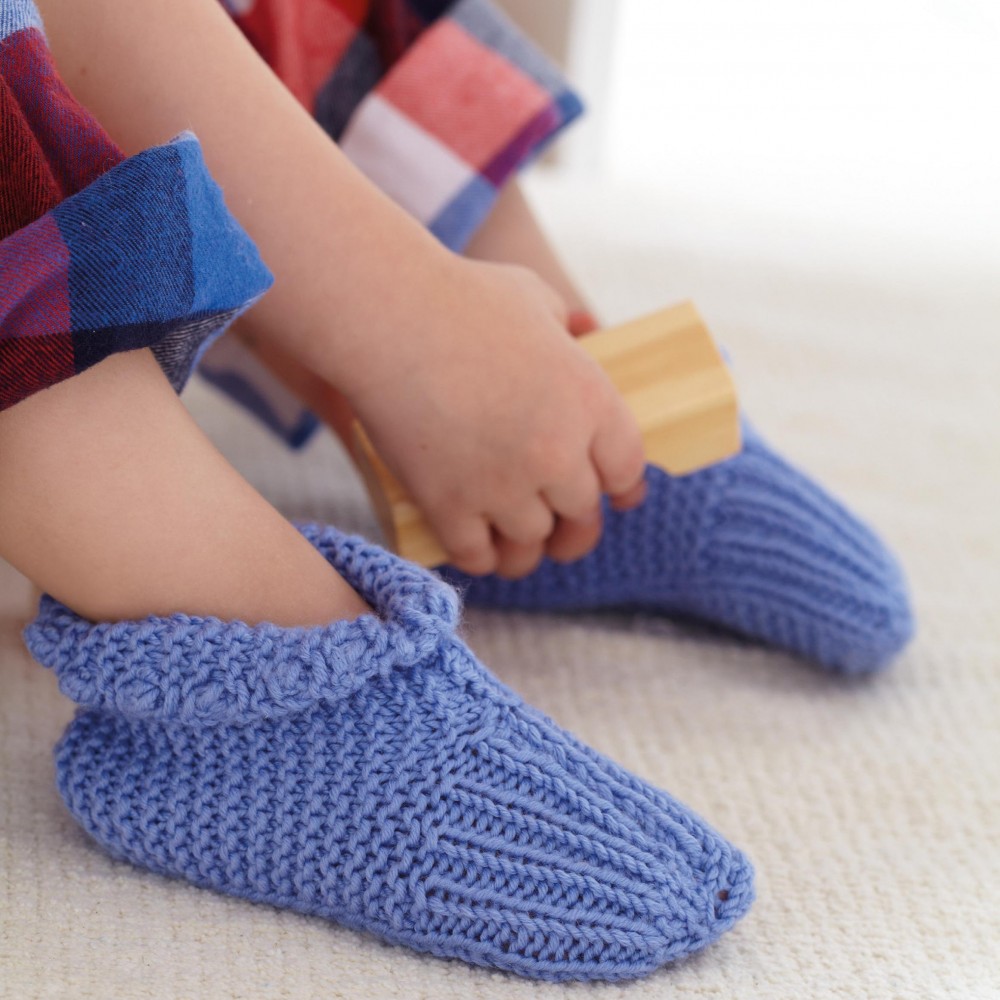 Cosy Child’s Slippers | Knitting Patterns | Let's Knit Magazine