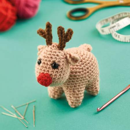 Mini Rudolph Amigurumi Crochet Pattern | Crochet Patterns | Let's Knit ...