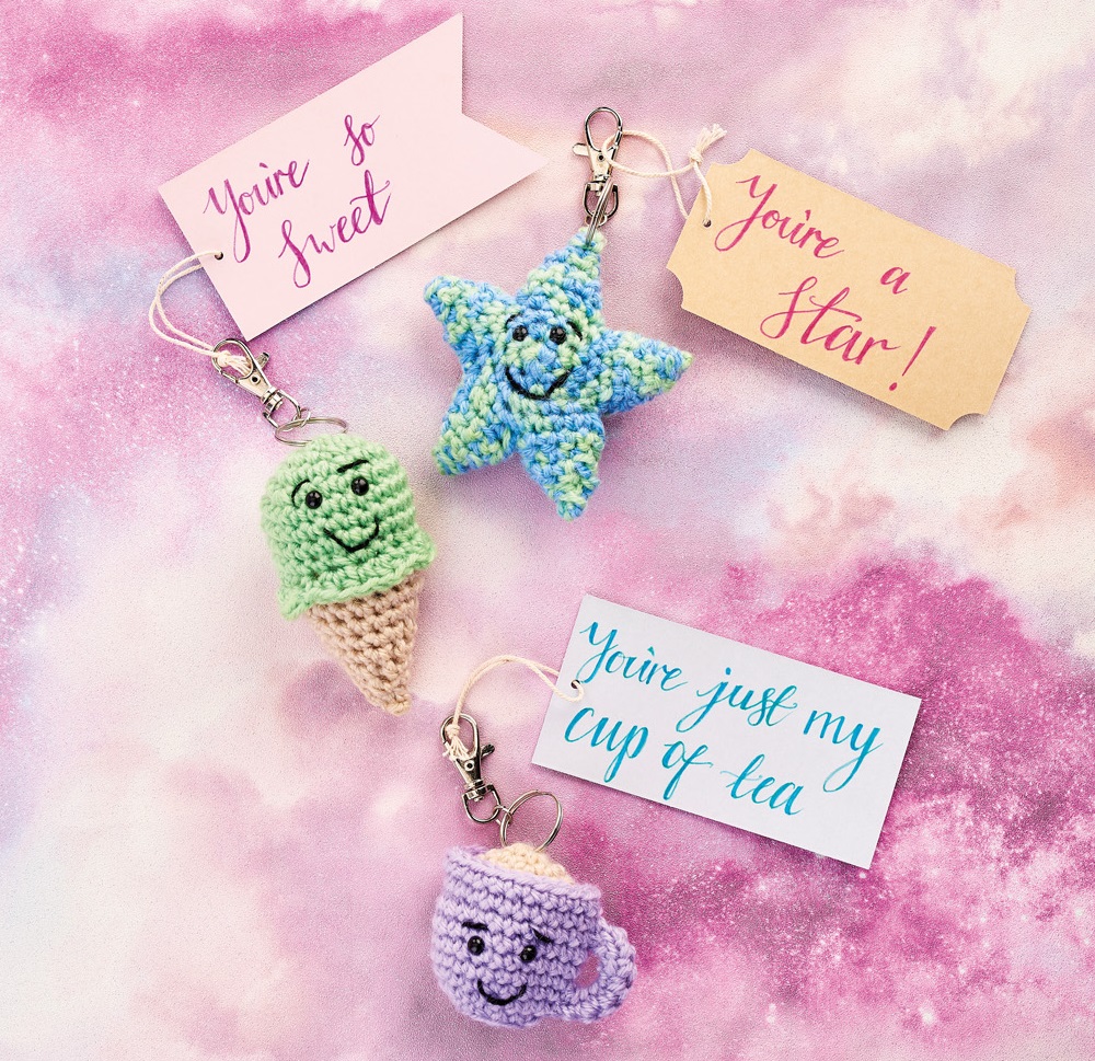 Personalised Keyrings | Crochet Patterns | Let's Knit Magazine