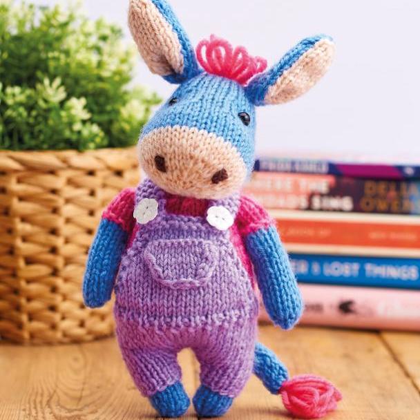 Donkey in Dungarees | Knitting Patterns | Let's Knit Magazine