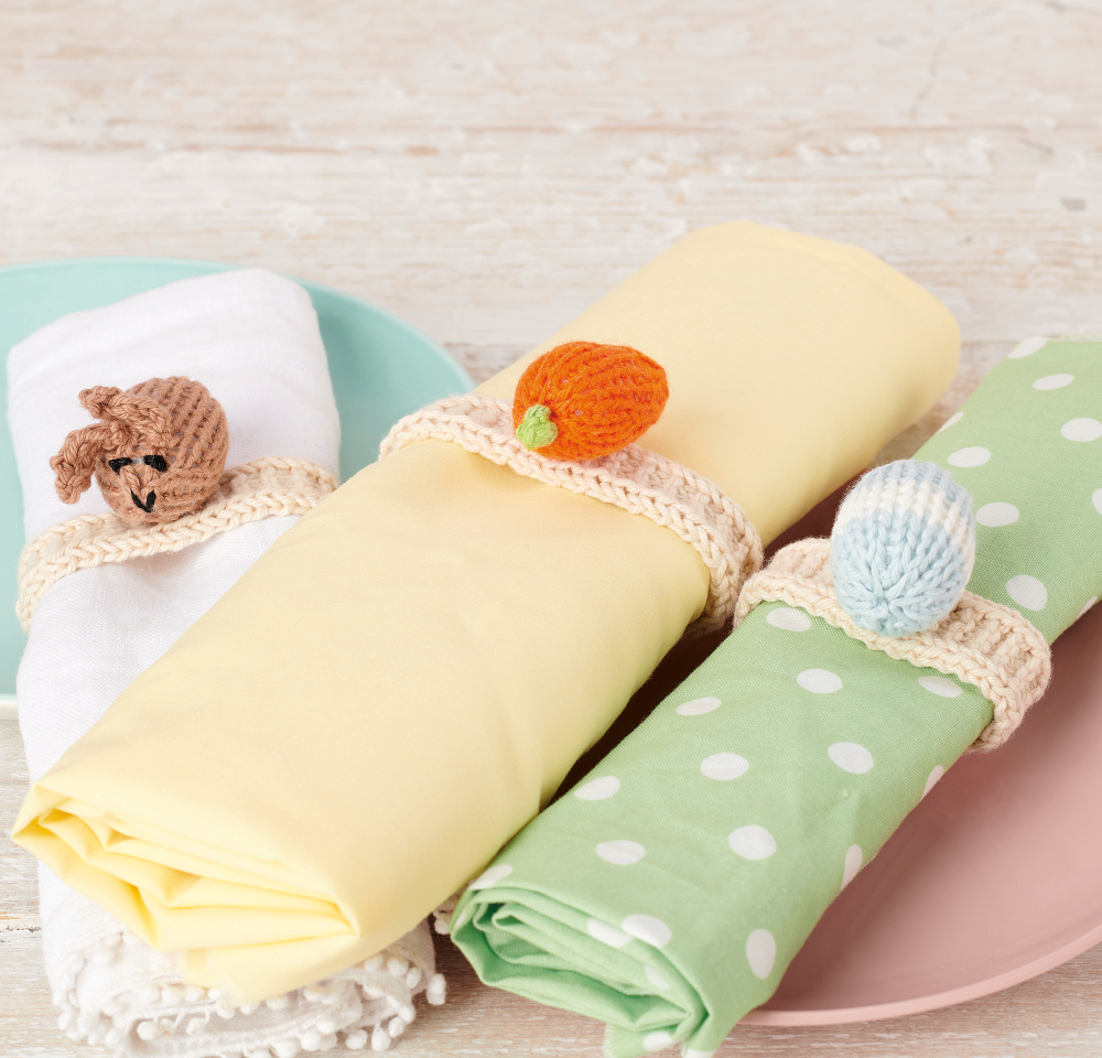 Easter Napkin Rings | Knitting Patterns | Let's Knit Magazine