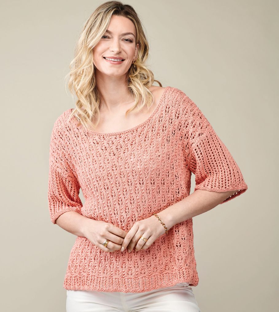 Flowerbud Lace Top | Knitting Patterns | Let's Knit Magazine