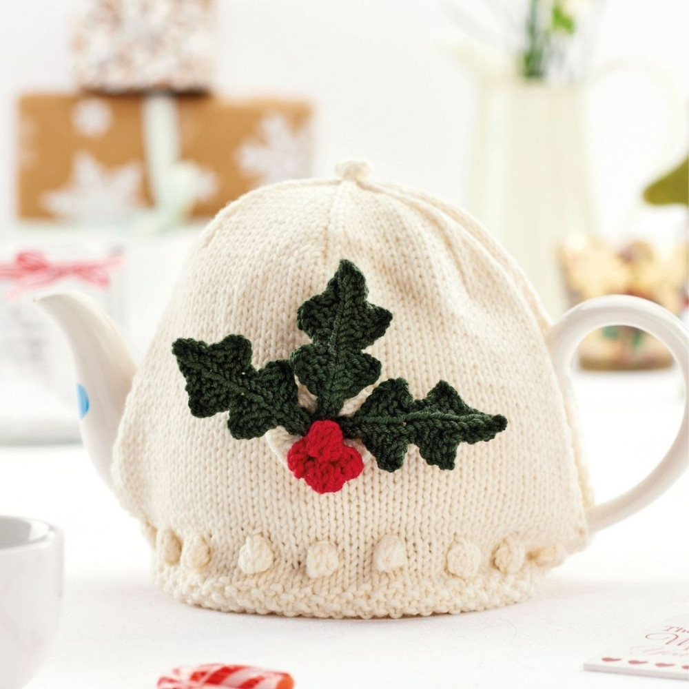 Christmas Holly Teacosy Knitting Pattern | Knitting Patterns | Let's ...