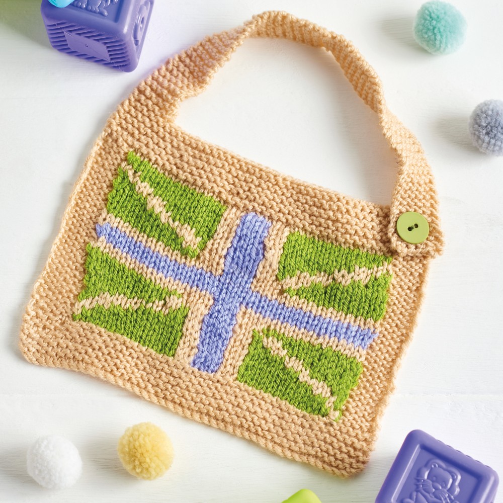 Union Jack Baby Bib | Knitting Patterns | Let's Knit Magazine