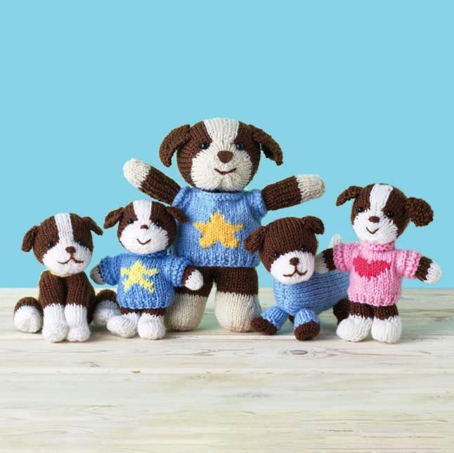 Knitted Puppy Toy Knitting Pattern: Make Dexter’s Friends | Knitting ...