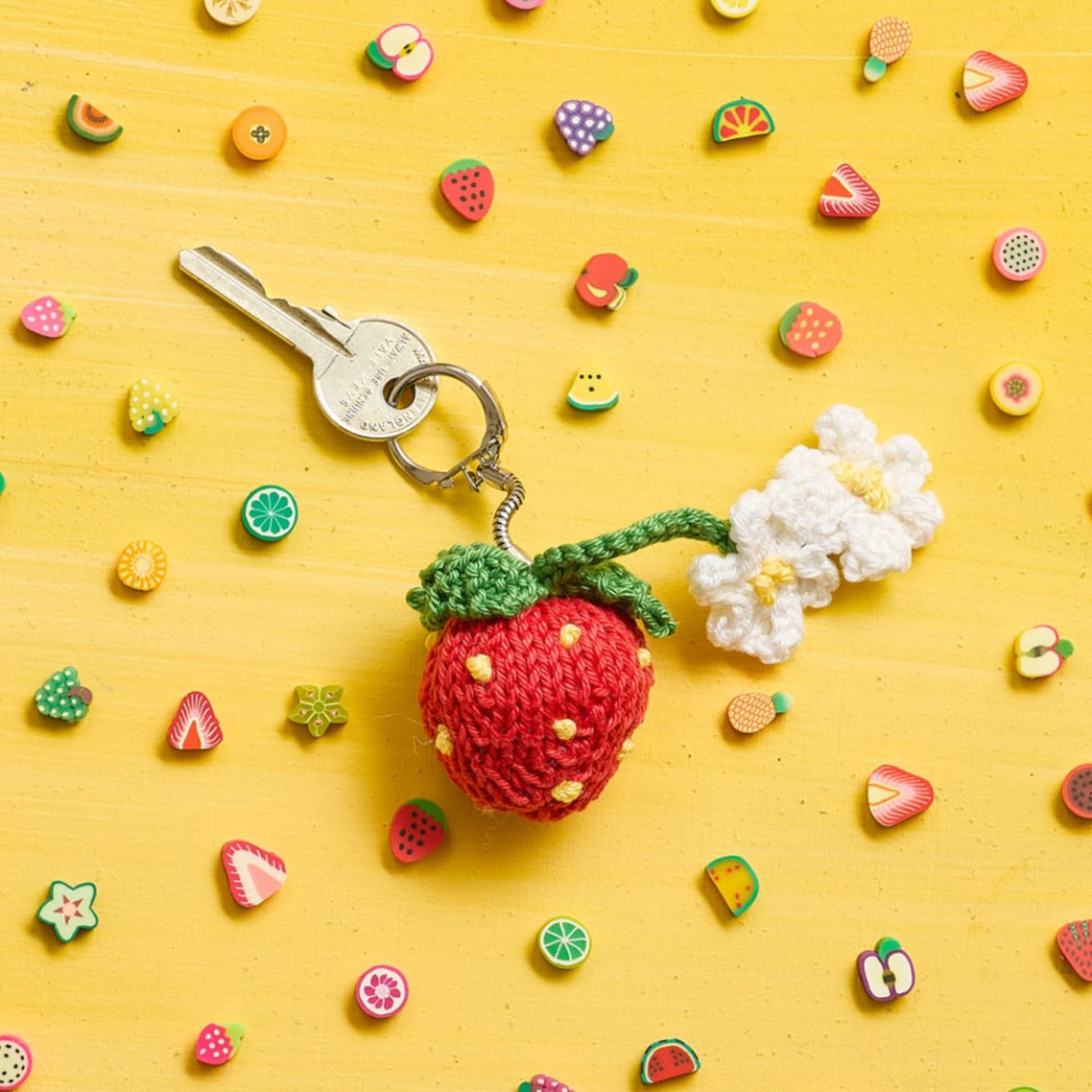 Strawberry Keychain Knitting Pattern | Knitting Patterns | Let's Knit ...