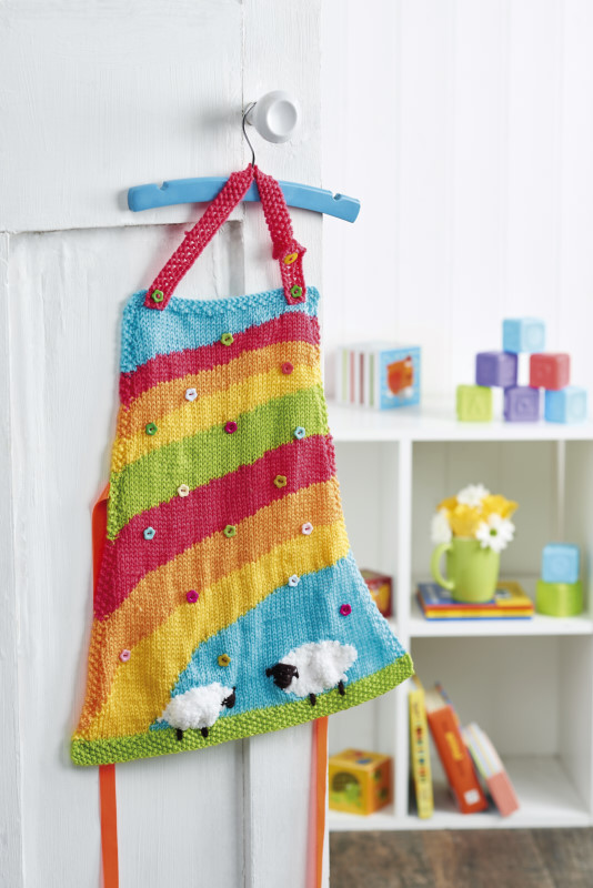 Rainbow Apron | Knitting Patterns | Let's Knit Magazine