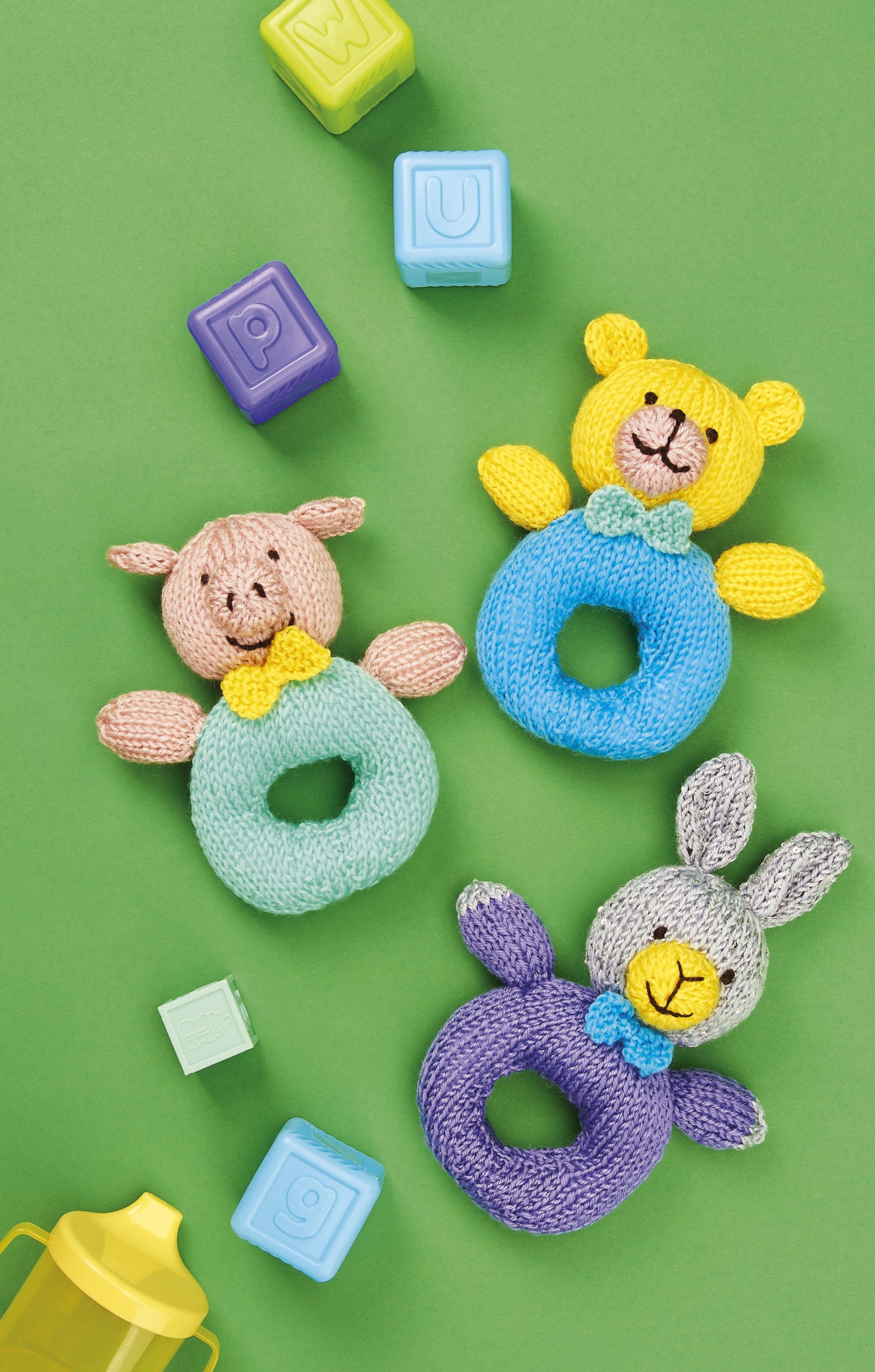 Rattle characters | Knitting Patterns | Let's Knit Magazine