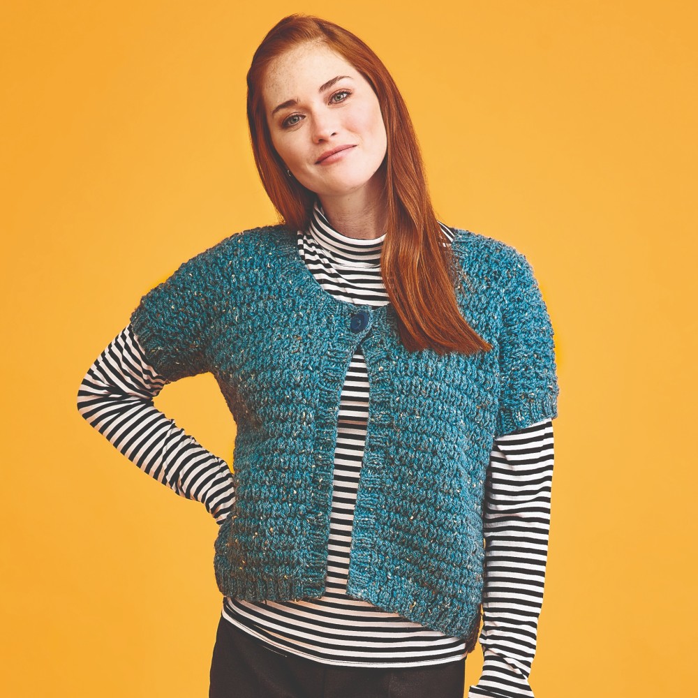 Simple Rib Gilet | Knitting Patterns | Let's Knit Magazine