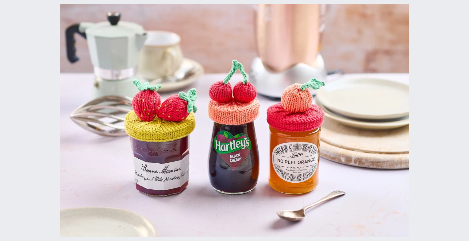Fruit Jam Jar Covers Knitting Pattern | Knitting Patterns | Let's Knit ...