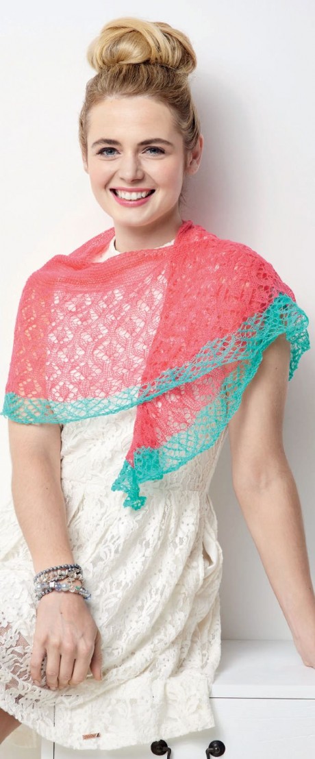Simple Lace Shawlette | Knitting Patterns | Let's Knit Magazine