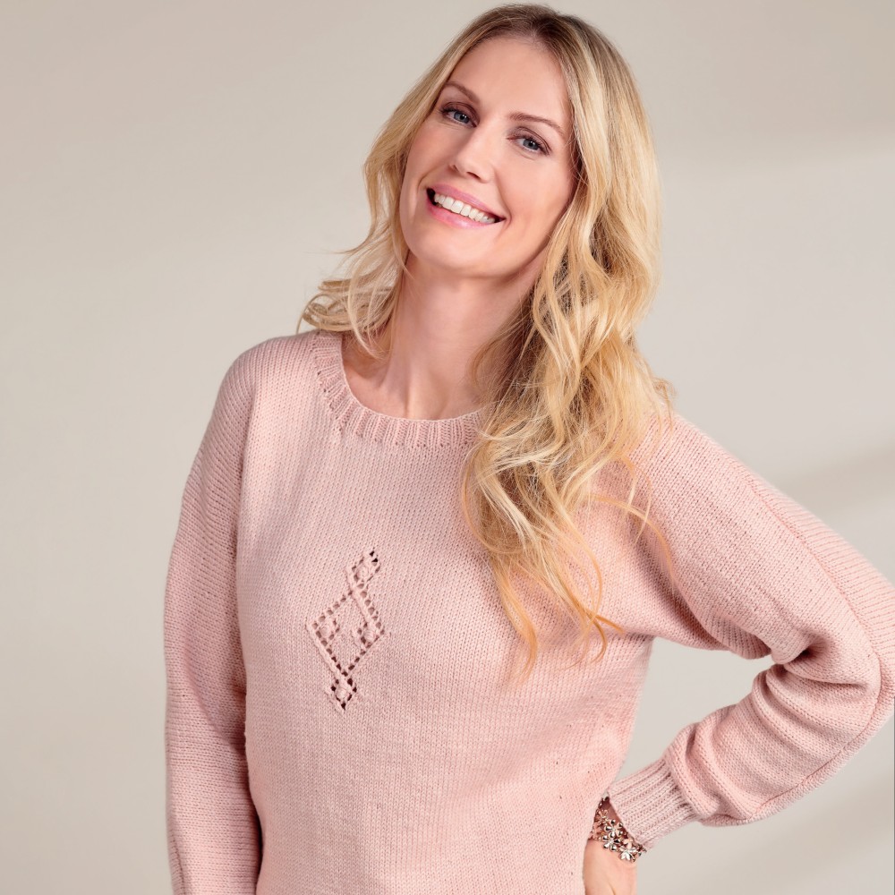 Lace Motif Sweater | Knitting Patterns | Let's Knit Magazine
