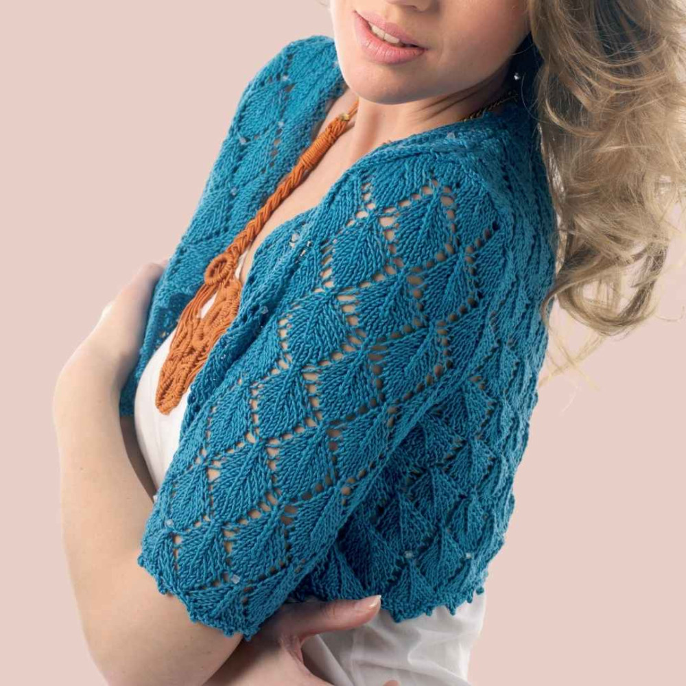 Lace Cropped Cardigan Knitting Pattern | Knitting Patterns | Let's Knit ...