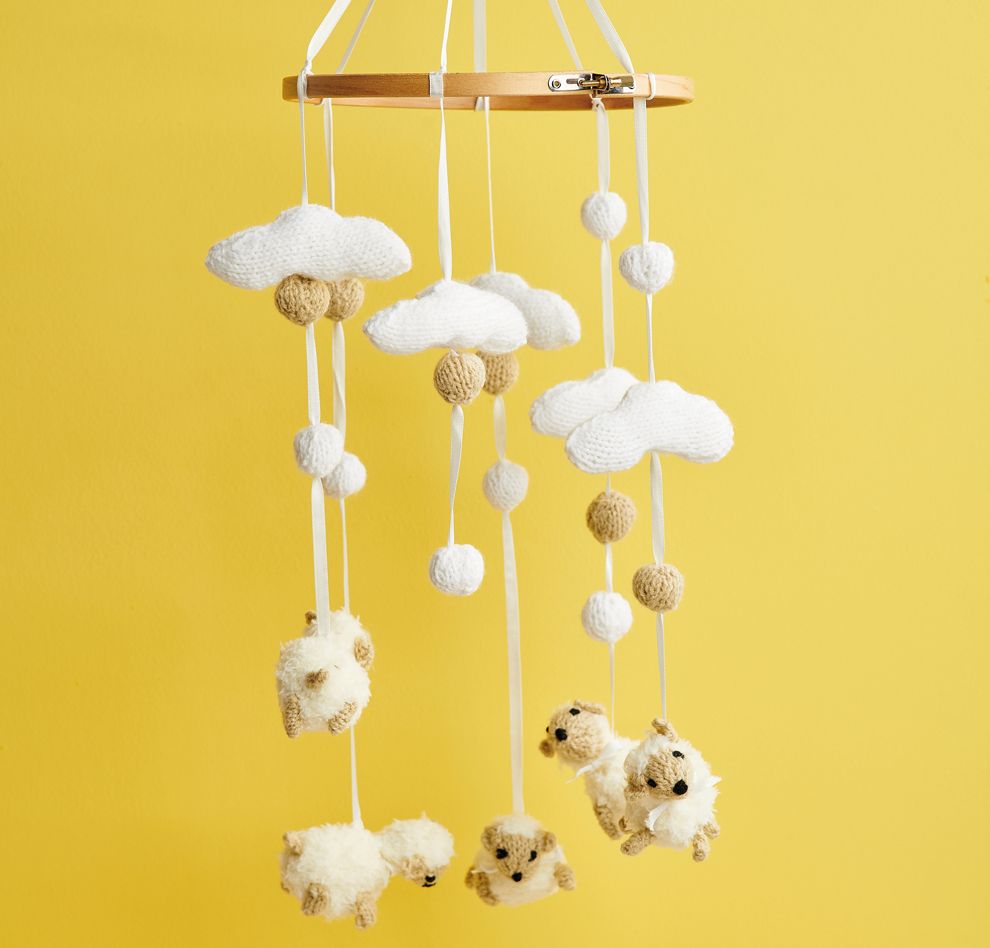 Counting Sheep Baby Mobile Knitting Pattern | Knitting Patterns | Let's ...