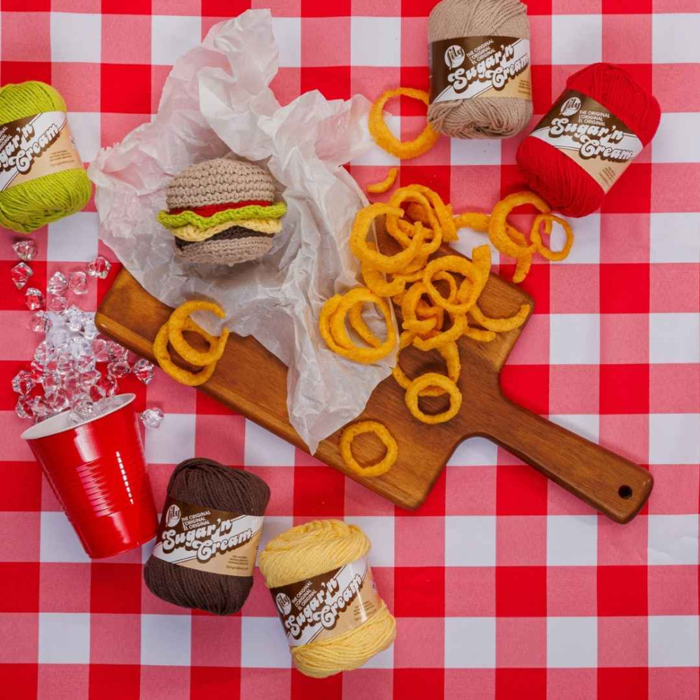 Cheeseburger Crochet Dish Scrubby Pattern | Crochet Patterns | Let's ...