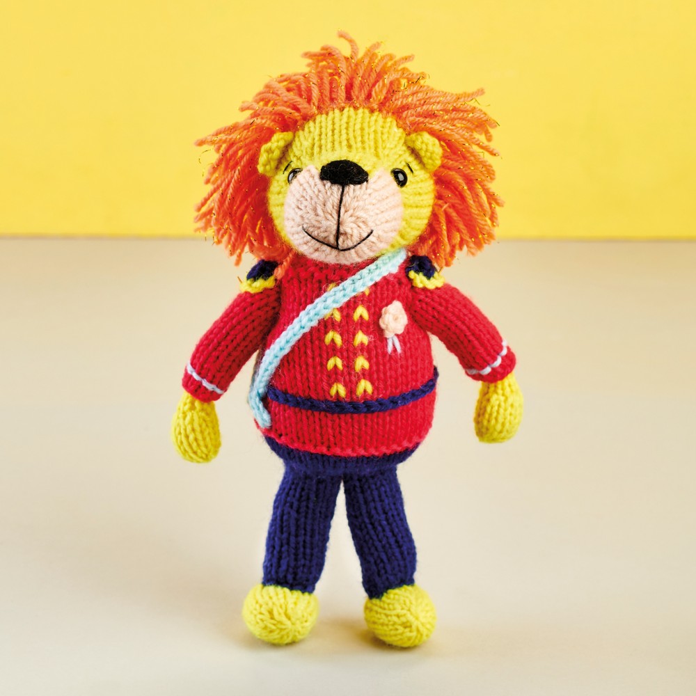 Knitted King’s Guard Lion Toy | Knitting Patterns | Let's Knit Magazine