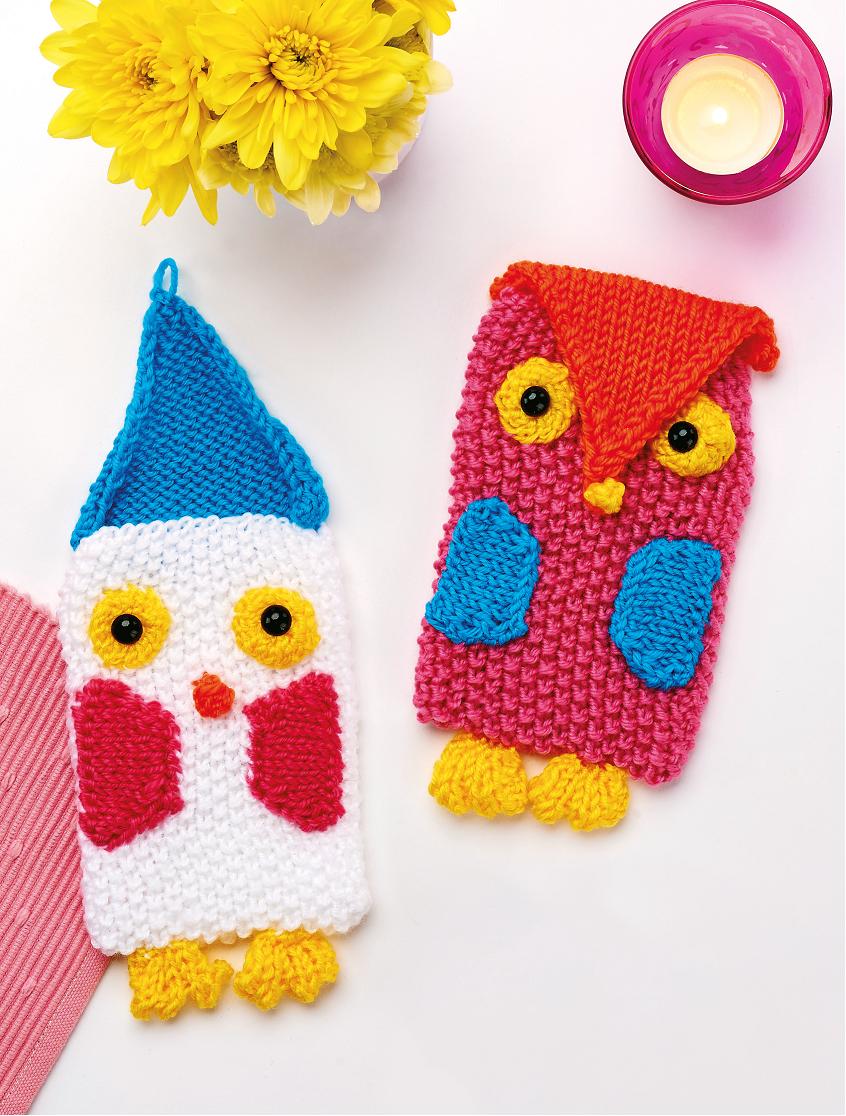 Owl Phone Cases | Knitting Patterns | Let's Knit Magazine