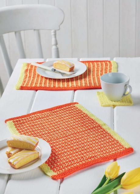 Colourful Placemats | Knitting Patterns | Let's Knit Magazine