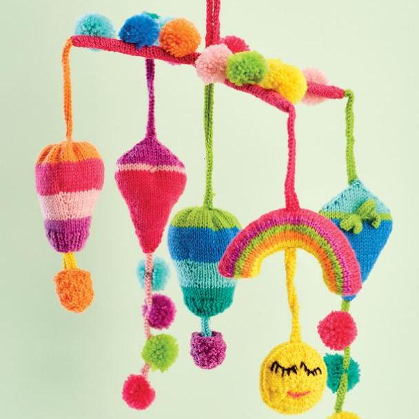 Rainbow Baby Mobile | Knitting Patterns | Let's Knit Magazine