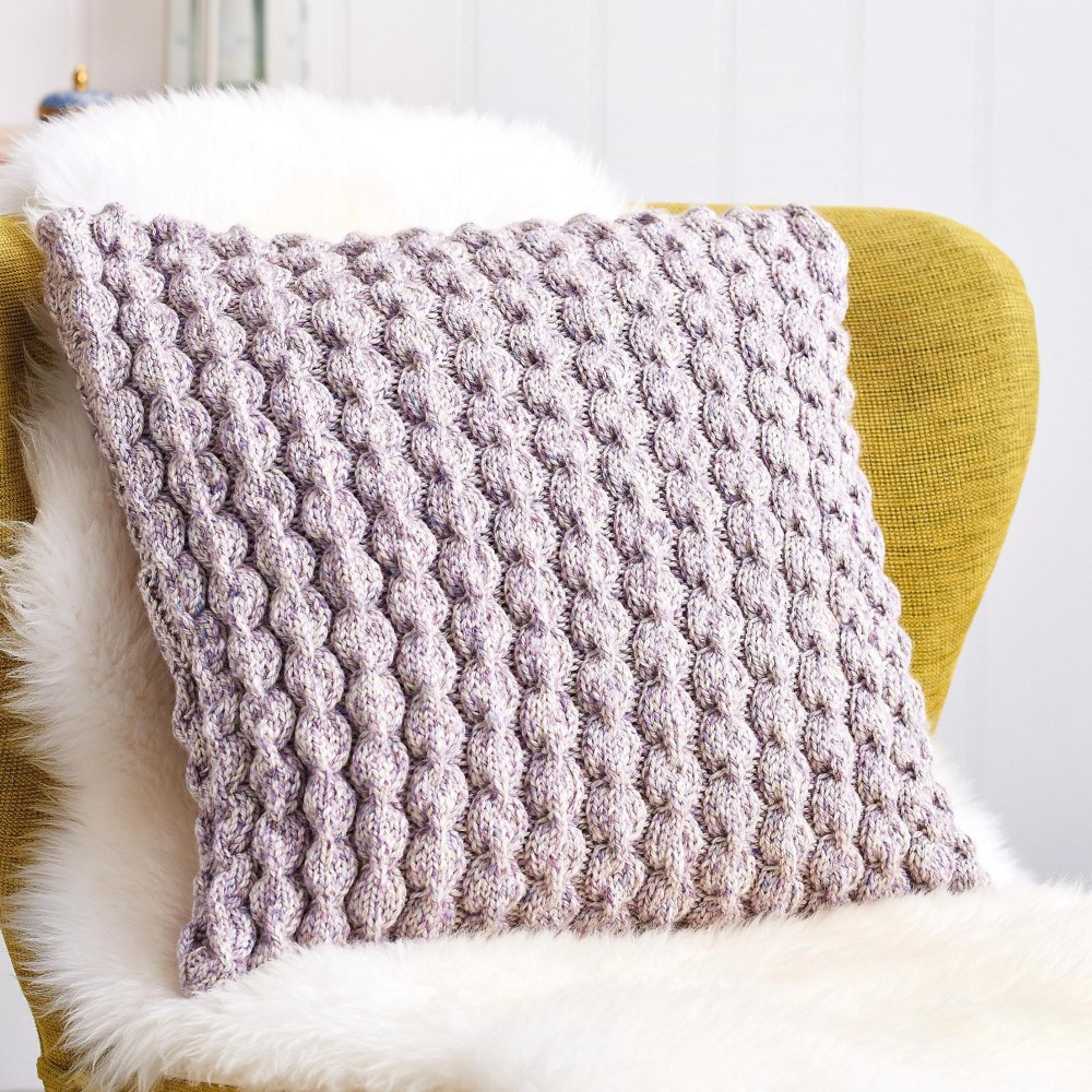 Raised Cable Cushion Tutorial | Knitting Patterns | Let's Knit Magazine