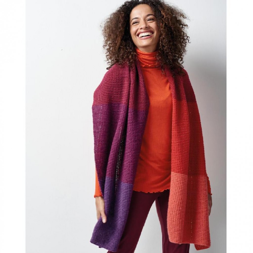 Reversible Sunset Wrap | Knitting Patterns | Let's Knit Magazine