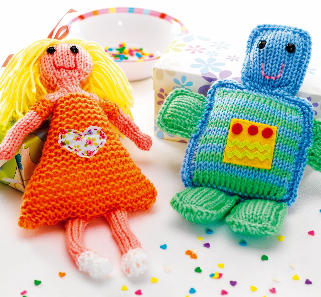 Robot and Doll Toys | Knitting Patterns | Let's Knit Magazine