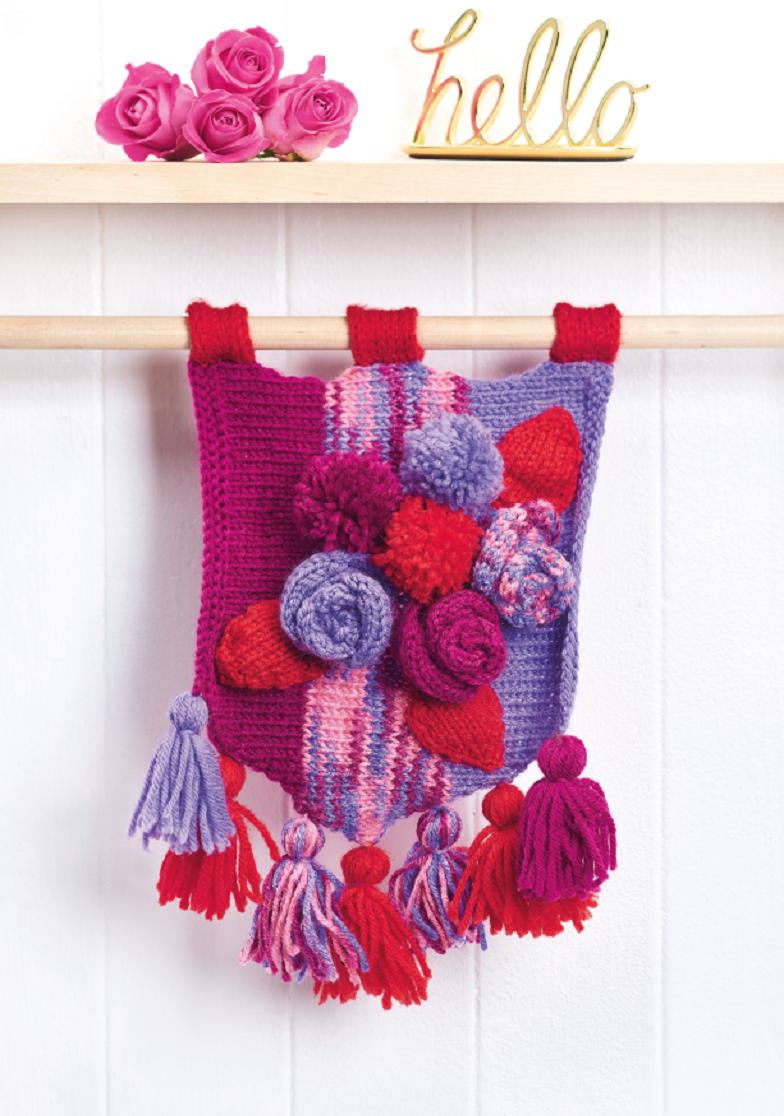 Rose Wall Hanging | Knitting Patterns | Let's Knit Magazine
