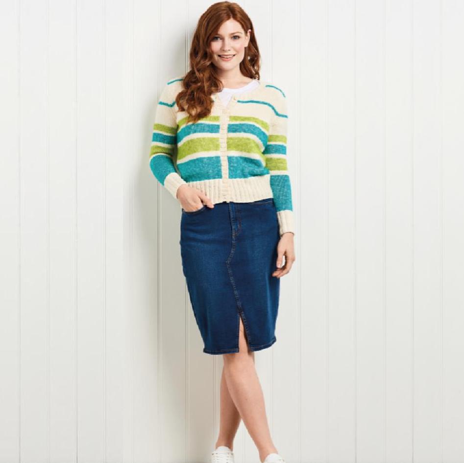 Simple Striped Cardi | Knitting Patterns | Let's Knit Magazine