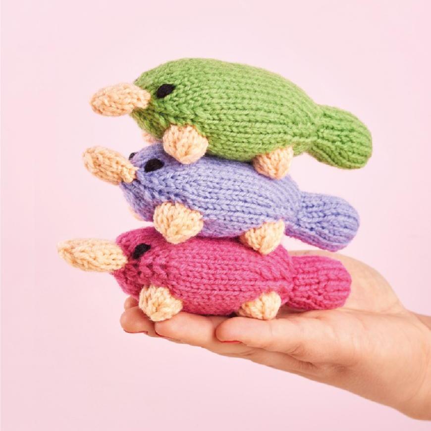 Stackable platypus | Knitting Patterns | Let's Knit Magazine