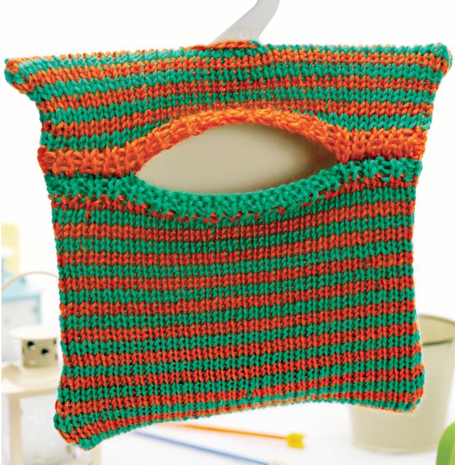 Easy Striped Peg Bag Knitting Pattern | Knitting Patterns | Let's Knit ...