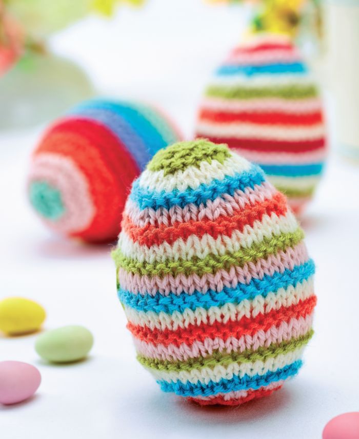 Stripy Easter Egg Knitting Pattern | Knitting Patterns | Let's Knit ...