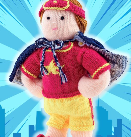 Girl Superhero Doll Knitting Pattern Part 1 Purl Jones | Knitting ...