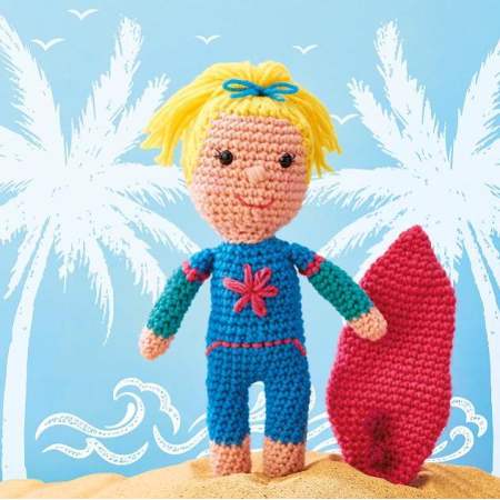 Surfer Doll | Crochet Patterns | Let's Knit Magazine