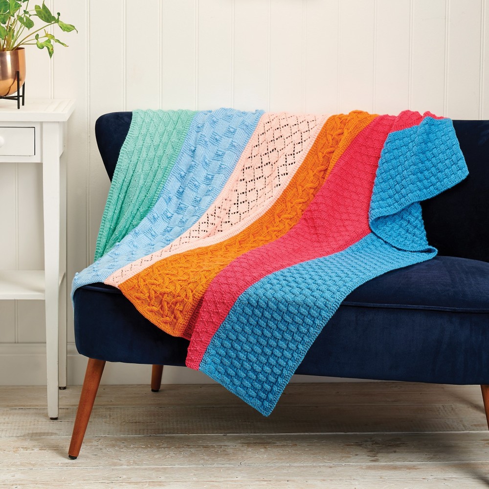 Textured gift blanket part one | Knitting Patterns | Let's Knit Magazine