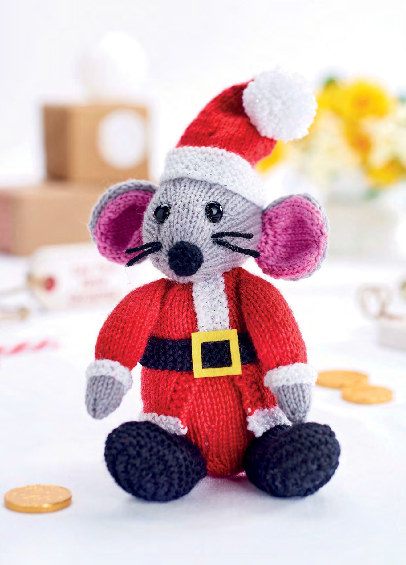 Timmy The Christmas Mouse | Knitting Patterns | Let's Knit Magazine
